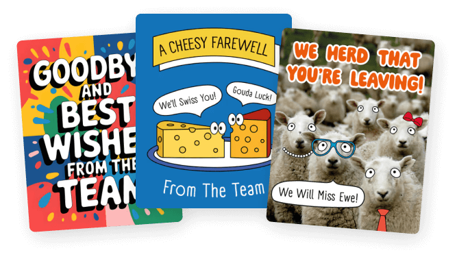 Group Leaving Cards - Greeting Cards for the Office | Group Ecards
