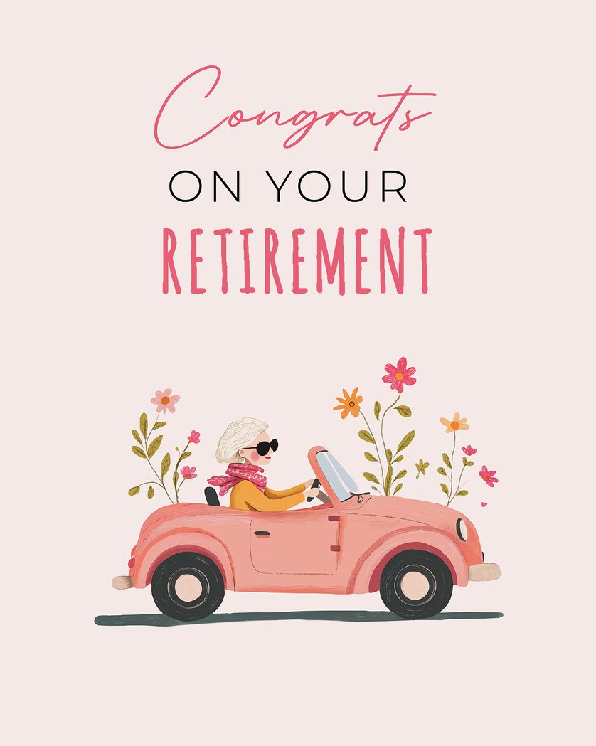 Group Leaving Cards - Cruising into the sunset - group retirement ecard