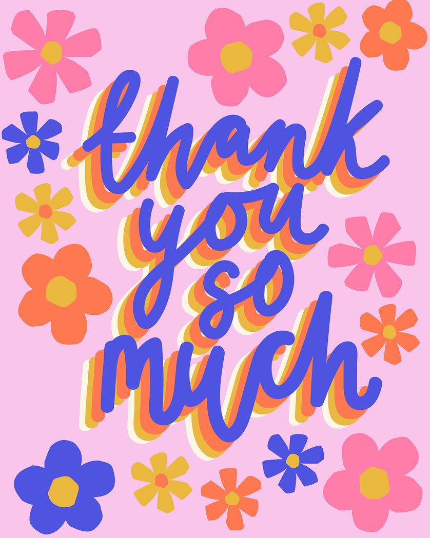 Group Leaving Cards - Animated Neon Thanks - group ecard